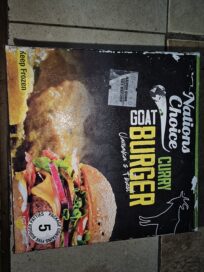 Nations Choice Curry Goat Burger • Store To Door Jamaica