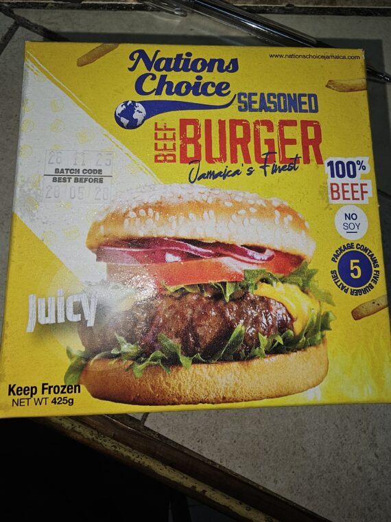 Nations Choice Seasoned beef Burger • Store To Door Jamaica